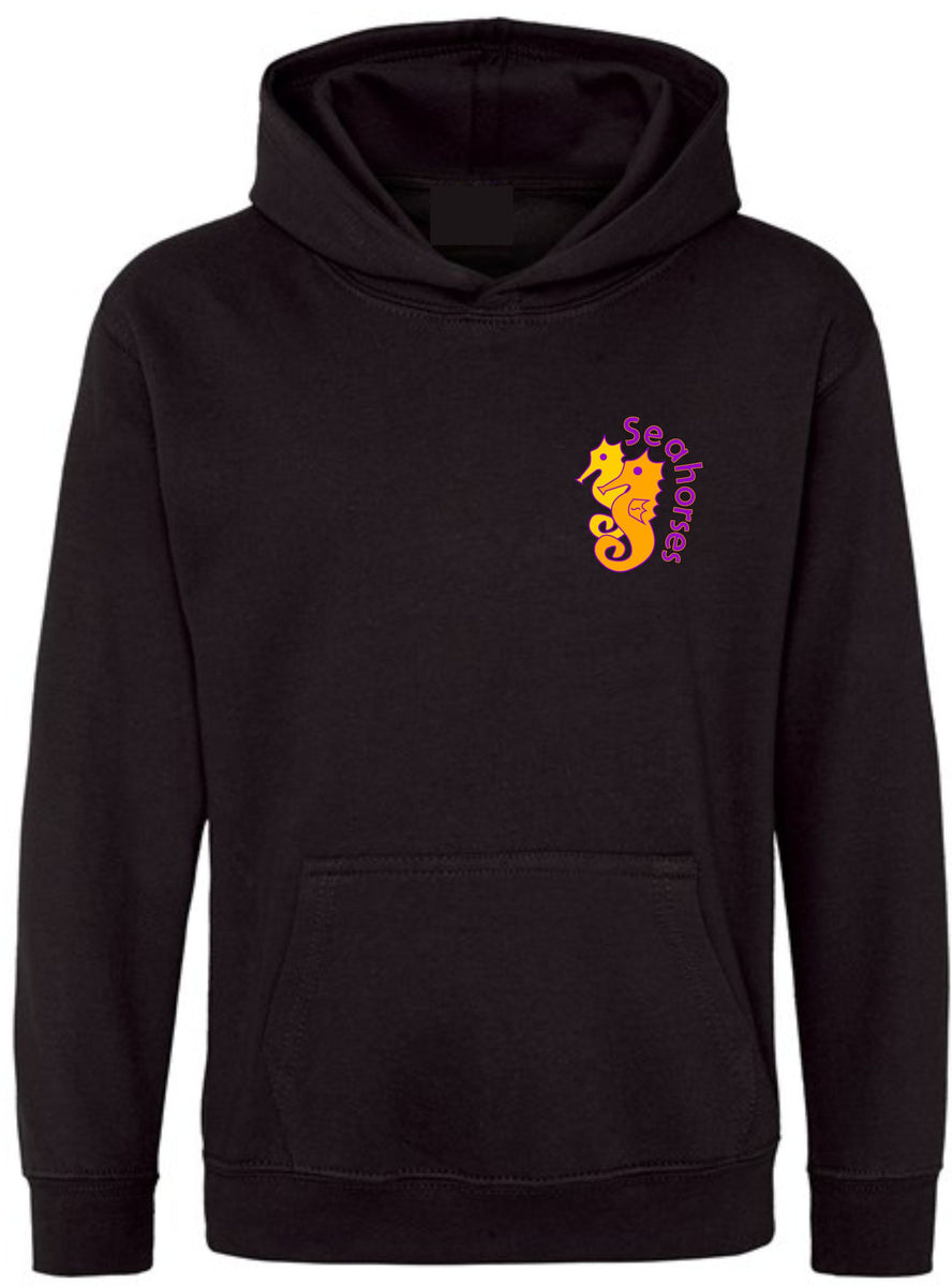 Seahorses Black Hoody – Bergoni